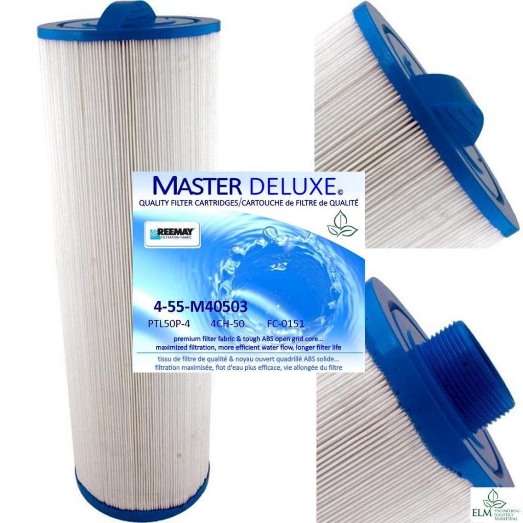 50sqft. Spa Filters 4-Pack Master Deluxe M40503 PTL50P-4 4CH-50 FC-0151 ...